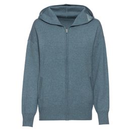 ELBSAND Damen Strickjacke, petrol, Gr&ouml;&szlig;e 44/46