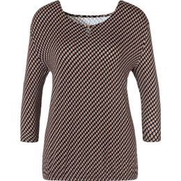 Vivance Damen 3/4-Arm-Shirt, schwarz, Gr&ouml;&szlig;e 36/38