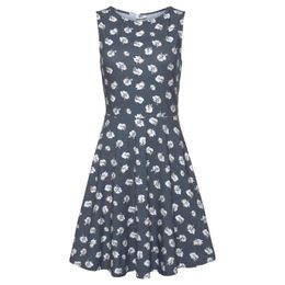 Beachtime by Lascana Damen Jerseykleid, graublau-bedruckt, Gr&ouml;&szlig;e 46