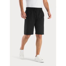 Kangaroos Herren Sweatshorts, schwarz, Gr&ouml;&szlig;e 48/50