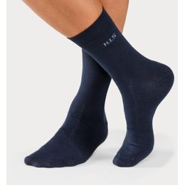 H.I.S. H.I.S Herren Socken, 1x marine, 1x jeansblau-meliert, 1x jeans-meliert, 1x hellblau-meliert, Gr&ouml;&szlig;e 43/44
