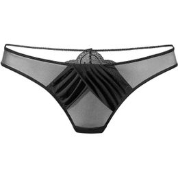 Petite Fleur Gold Damen String, schwarz, Gr&ouml;&szlig;e 32/34