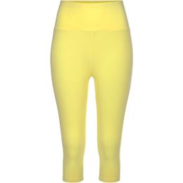 Lascana Damen Caprileggings, gelb, Gr&ouml;&szlig;e 48/50