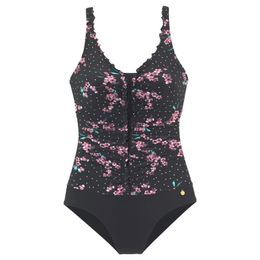 Lascana Damen Badeanzug, schwarz-bedruckt, Gr&ouml;&szlig;e 40B