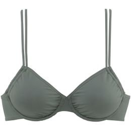 Lascana Damen B&uuml;gel-Bikini-Top, oliv, Gr&ouml;&szlig;e 38B