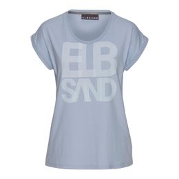 ELBSAND Damen T-Shirt, blau meliert, Gr&ouml;&szlig;e XL (42)