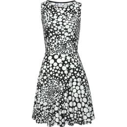 Beachtime by Lascana Damen Jerseykleid, schwarz-wei&szlig;-bedruckt, Gr&ouml;&szlig;e 44