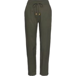 Lascana Damen Schlupfhose, khaki, Gr&ouml;&szlig;e 34