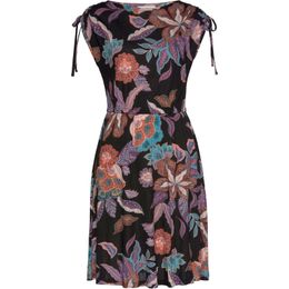 Vivance Damen Jerseykleid, schwarz-bedruckt, Gr&ouml;&szlig;e 42