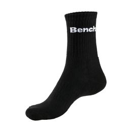 Bench. Damen Tennissocken, 2x schwarz, 2x wei&szlig;, 2x grau-meliert, Gr&ouml;&szlig;e 35/38