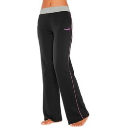 Kangaroos Damen Relaxhose, schwarz-pink-pink, Gr&ouml;&szlig;e 36/38