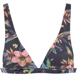 Lascana Damen Triangel-Bikini-Top, anthrazit bedruckt, Gr&ouml;&szlig;e 32A/B