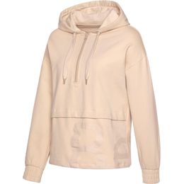 Bench. Loungewear Damen Hoodie, beige, Gr&ouml;&szlig;e 48/50