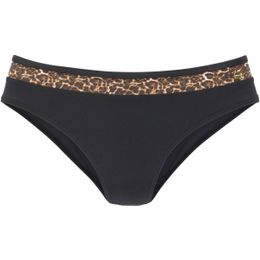 Lascana Damen Bikini-Hose, schwarz-leo, Gr&ouml;&szlig;e 32A/B/C/D