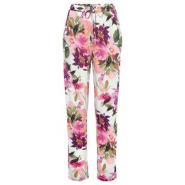 Beachtime by Lascana Damen Jerseyhose, wei&szlig; bedruckt, Gr&ouml;&szlig;e 48