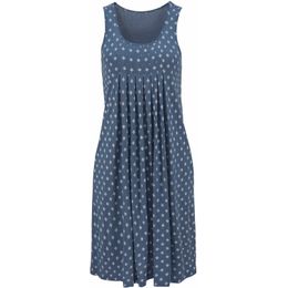 Beachtime by Lascana Damen Strandkleid, blau-bedruckt, Gr&ouml;&szlig;e 34
