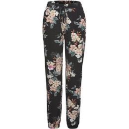 Lascana Damen Strandhose, schwarz-bedruckt, Gr&ouml;&szlig;e 38