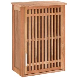 vidaXL - Wand-Badschrank 42x23x60 cm Massivholz Nussbaum