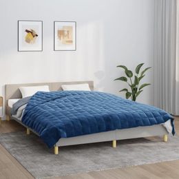 vidaXL - Gewichtsdecke Blau 220x240 cm 11 kg Stoff