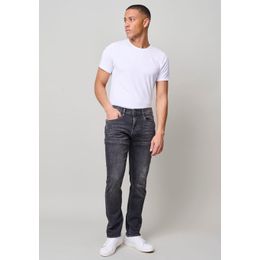 Slim-fit-Jeans Blend "Twister Multiflex" Gr. 31, Länge 34, grau (schwarz, grau), Herren, Denim/Jeans, Obermaterial: 92% Baumwolle, 6% Elastomultiester, 2% Elasthan, Abriebeffekte, Jeans