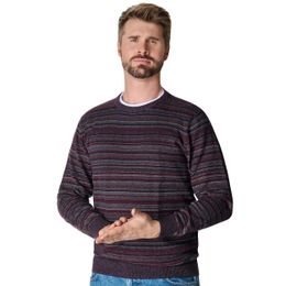 Strickpullover Casamoda "Casamoda Pullover gestreift", Herren, Gr. L, rot, 100% Baumwolle, Pullover