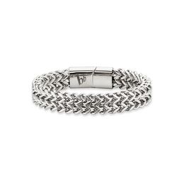 Armband Bruno Banani "Schmuck Geschenk, Armkette Ankerkette 12 mm breit Silber" Gr. 19, silber (edelstahlfarben), Armbänder, Herren, 19, Edelstahl