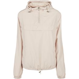 Allwetterjacke Urban Classics "Urban Classics Damen Ladies Basic Pull Over Jacket" Gr. M, beige (softseagrass), Damen, 100% Polyester, unifarben, Jacken