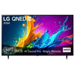 LG QNED-Fernseher, F (A-G), Fernseher, schwarz, 50