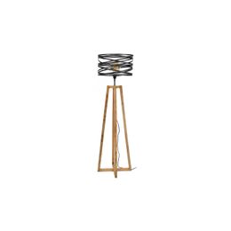 KAWOLA Stehleuchte DALIAN Stehlampe Holz/Metall schwarz
