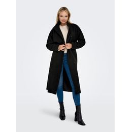 Langmantel Only "ONLEMMA LIFE HIGH NECK COAT OTW" Gr. S (36), schwarz (schwarz detail:solid), Damen, Web, Obermaterial: 100% Polyester, unifarben, Mäntel