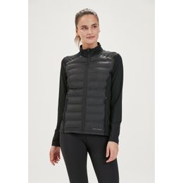 Laufjacke Endurance "Reitta", Damen, Gr. 38, schwarz, 100% Polyester, unifarben, sportlich, normal, hoch geschlossener Ausschnitt, Langarm, Jacken, mit wärmenden Stepp-Einsätzen