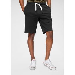 Sweatshorts OCEAN SPORTSWEAR "Athleisure Sweat Shorts - Relax Fit", Herren, Gr. M (48/50), N-Gr, schwarz, Sweatware, Obermaterial: 100% Baumwolle, casual, bequem kurz, Hosen, Elastischer Hosenbund mit Kordelzug