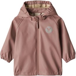 Outdoorjacke Wheat "Rainwear Chardy Jacket", Baby, Gr. 80, lila (dusty lila), Web, Obermaterial: 100% Polyester, casual, Langarm, Jacken, wasserdicht