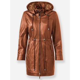 Mainpol Damen Lederjacke aus Lammnappa, cognac, Gr&ouml;&szlig;e 38