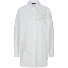 Talbot Runhof X PETER HAHN - Long-Bluse, weiss, Gr. 38 / S - Baumwolle