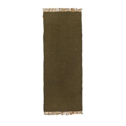 ferm LIVING - Block Runner, 80 x 200 cm, olive / natur