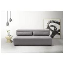 Schlafsofa Inosign "Donka Dauerschläfer-geeignet, belastbar bis 270 kg incl. Bettkasten", grau (stone), B:200cm T:108cm, 100% Polyester, Sofas, ohne Armlehnen, Breite 200 cm, auch in Cord, Tonnentaschen-Federkern