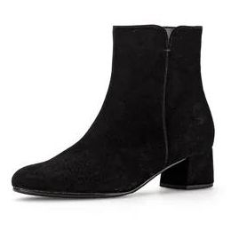 Stiefelette Gabor, Damen, Gr. 38,5, schwarz (schwarz 2), Ziegenveloursleder, unifarben, Schuhe, Blockabsatz, Businesschuh, Ankleboots mit Best Fitting-Ausstattung, Topseller