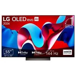 LG OLED-Fernseher, G (A-G), Fernseher, schwarz, 55