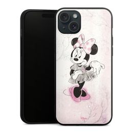 DeinDesign iPhone 15 Plus Handy Premium Silikon H&uuml;lle Handyh&uuml;lle schwarz Case Vintage Minnie Mouse Disney Silikon Premium Case