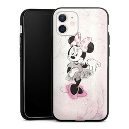 DeinDesign iPhone 12 Handy Silikon H&uuml;lle Case schwarz Handyh&uuml;lle Vintage Minnie Mouse Disney