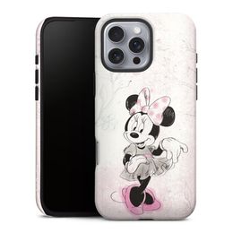 DeinDesign iPhone 16 Pro Max Handy Panzer Handyh&uuml;lle robuste Outdoor H&uuml;lle Schutzh&uuml;lle gl&auml;nzend Vintage Minnie Mouse Disney Tough Case