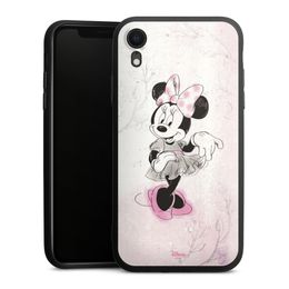 DeinDesign iPhone Xr Handy Premium Silikon H&uuml;lle Handyh&uuml;lle schwarz Case Vintage Minnie Mouse Disney Silikon Premium Case