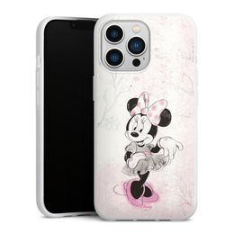 DeinDesign iPhone 13 Pro Handy Silikon H&uuml;lle Case wei&szlig; Handyh&uuml;lle Vintage Minnie Mouse Disney Silikon Case