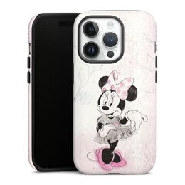 DeinDesign iPhone 14 Pro Handy Panzer Handyh&uuml;lle robuste Outdoor H&uuml;lle Schutzh&uuml;lle matt Vintage Minnie Mouse Disney Tough Case