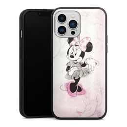 DeinDesign iPhone 13 Pro Max Handy Premium Silikon H&uuml;lle Handyh&uuml;lle schwarz Case Vintage Minnie Mouse Disney Silikon Premium Case
