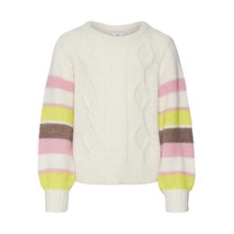 Vero Moda Girl Pullover 'VINO' M&auml;dchen Gr&ouml;&szlig;e 158/164 braun / limone / hellpink / wei&szlig;