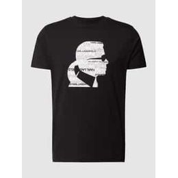 K by KARL LAGERFELD T-Shirt mit Label-Print