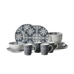 Ritzenhoff & Breker Ritzenhoff & Breker Kombiservice Salina 16-teilig ¦ grau ¦ Porzellan ¦ Maße (cm): B: 29 H: 28,8 » Höffner
