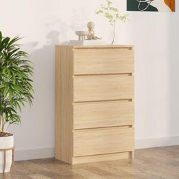 Sideboard Sonoma-Eiche 60x35x98,5 cm Holzwerkstoff vidaXL